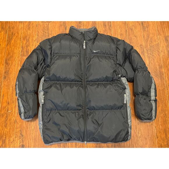 Nike | Jackets & Coats | Vintage Nike Heavy Puffer Puffy Black Jacket ...